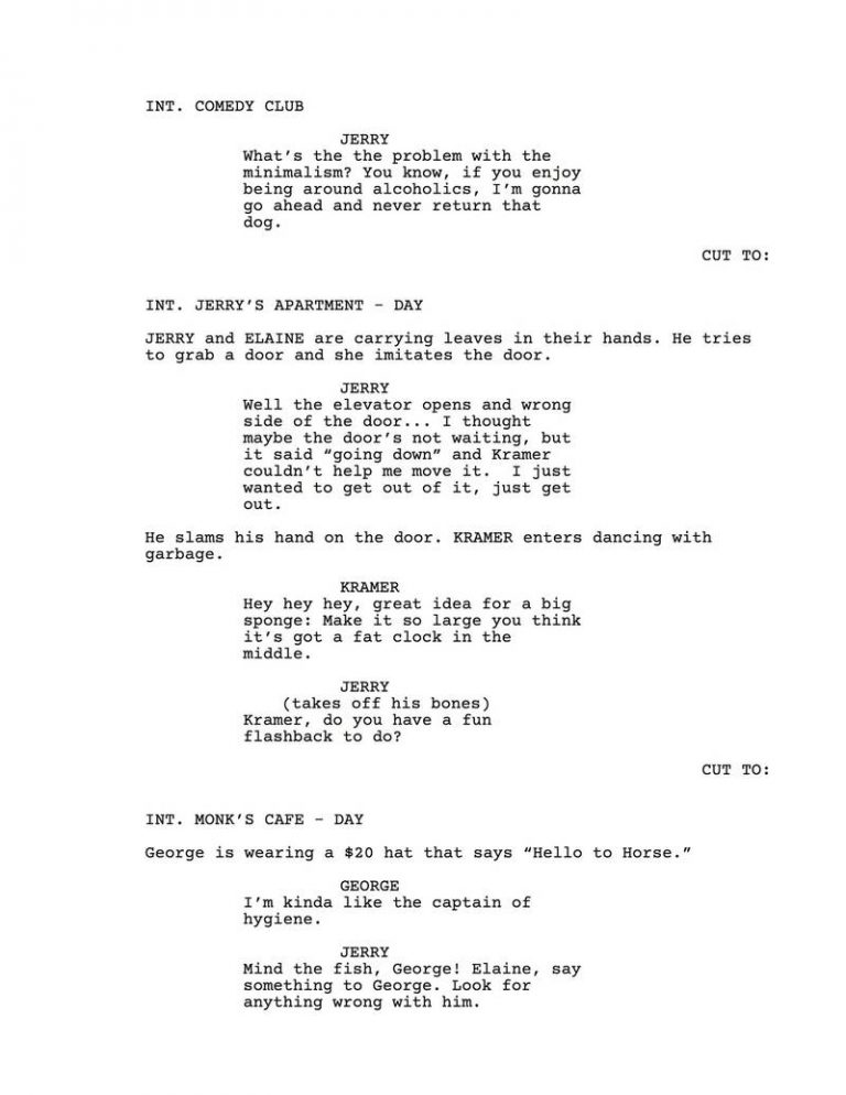 Seinfeld Script S0xE1 – Botnik