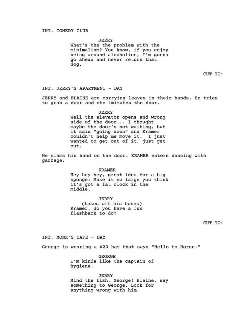 Seinfeld Script S0xE1 – Botnik